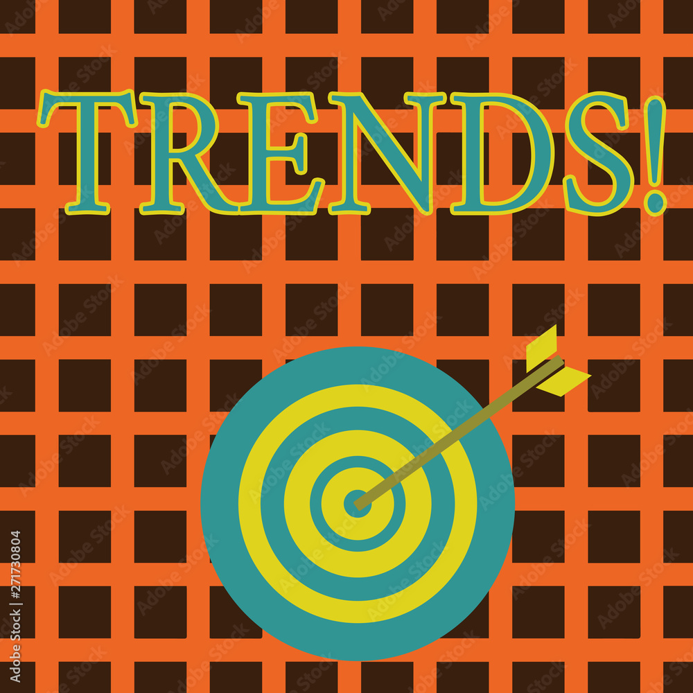 Handwriting text Trends. Conceptual photo General projected directions ...