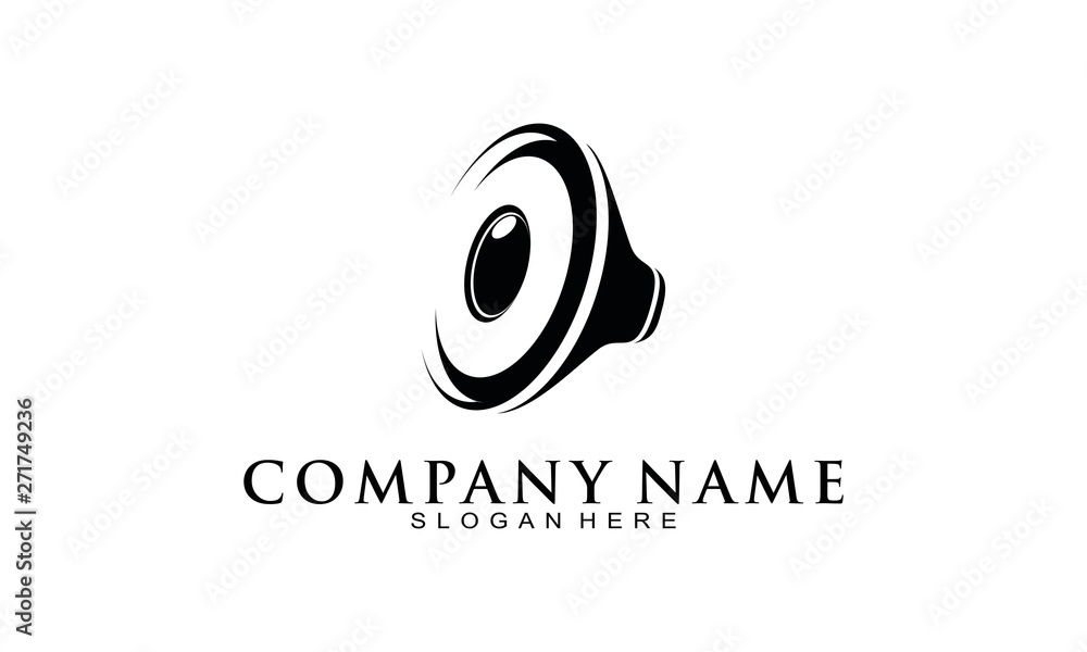 Speaker logo Stock Vector | Adobe Stock