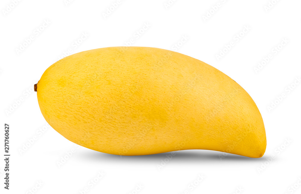 yellow mango isolated on white background. full depth of field Stock ...