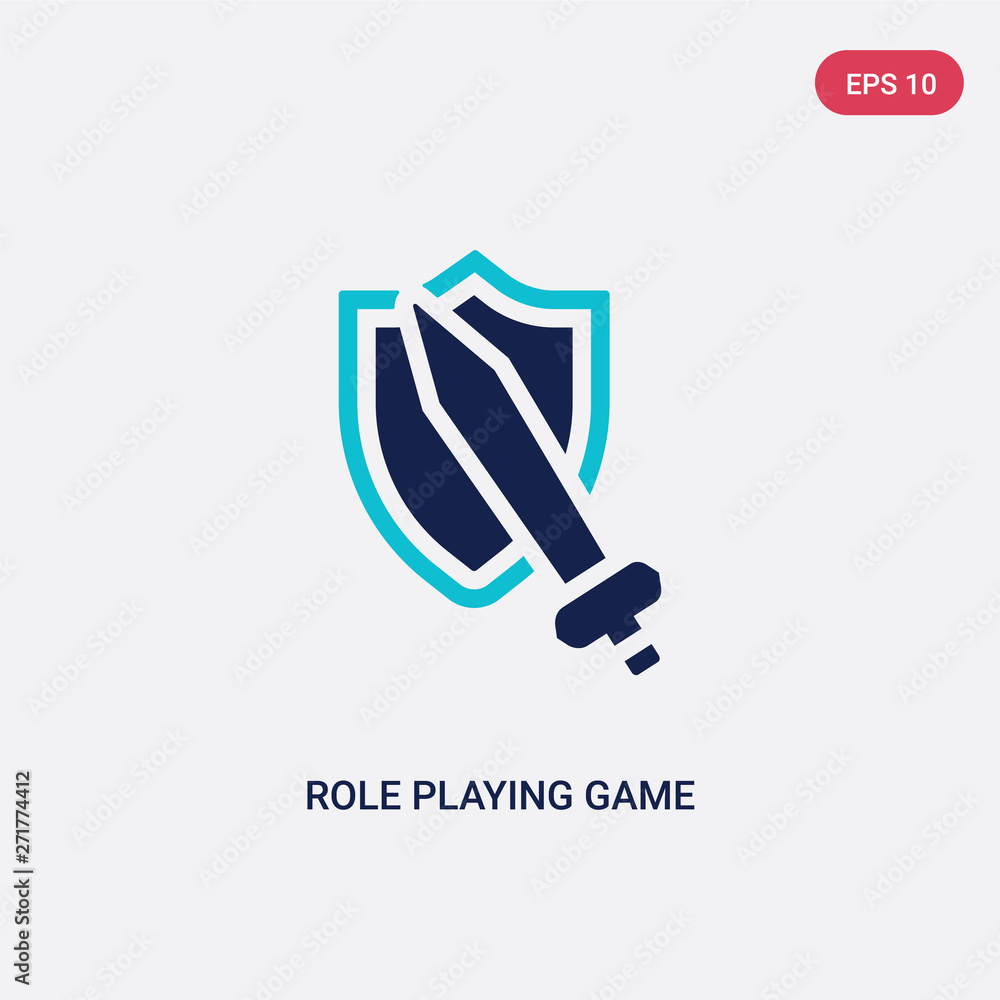 two color role playing game vector icon from gaming concept. isolated ...