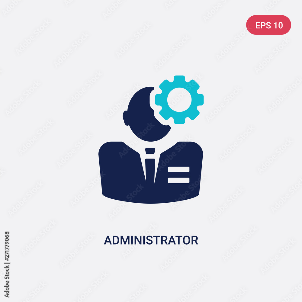 two color administrator vector icon from human resources concept ...