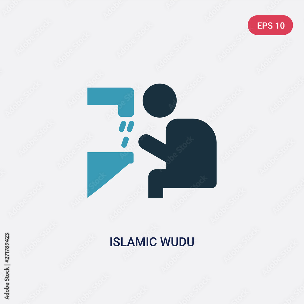 two color islamic wudu vector icon from religion-2 concept. isolated ...