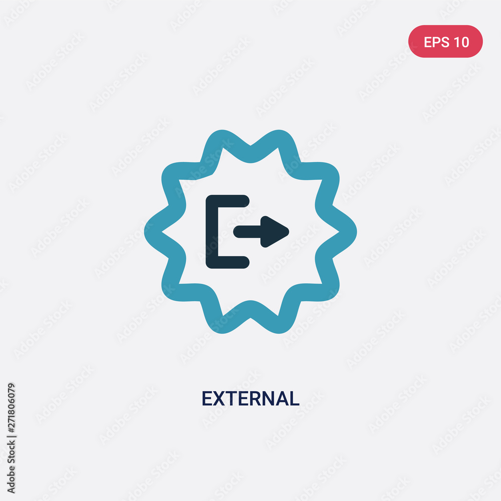 two color external vector icon from user interface concept. isolated ...