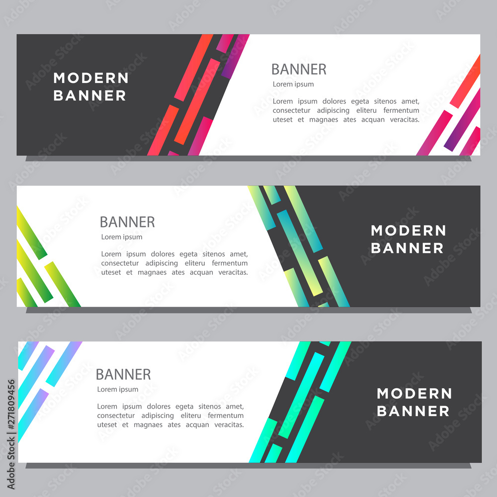 Vector abstract banner design template. Abstract geometric web design ...