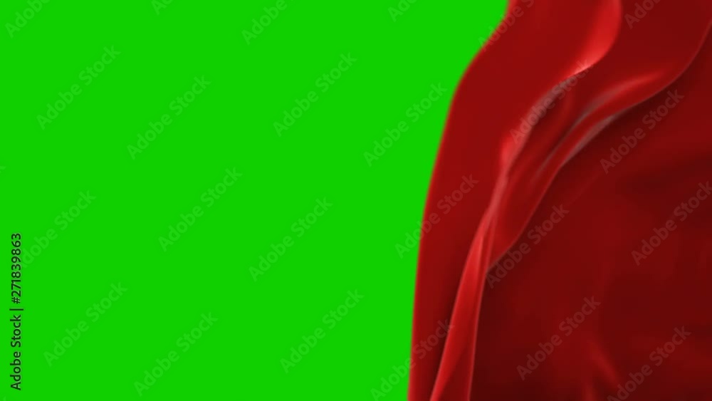 Red Cloth Moving Away Waving and Opening Background. Abstract Fabric ...
