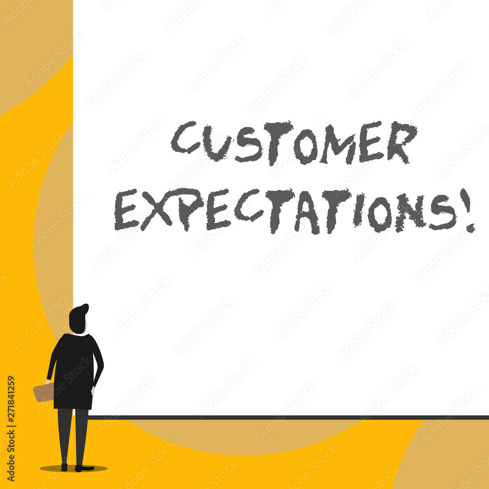 Conceptual hand writing showing Customer Expectations. Concept meaning ...