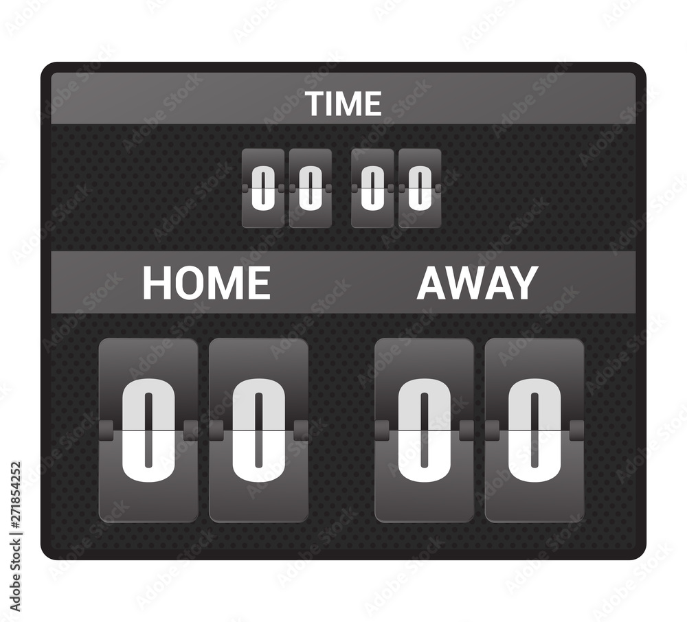 Scoreboard vector score board digital display football soccer sport ...