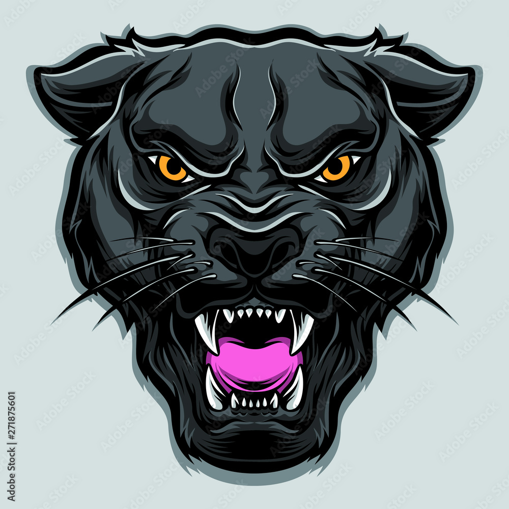 panther vector logo Stock Vector | Adobe Stock