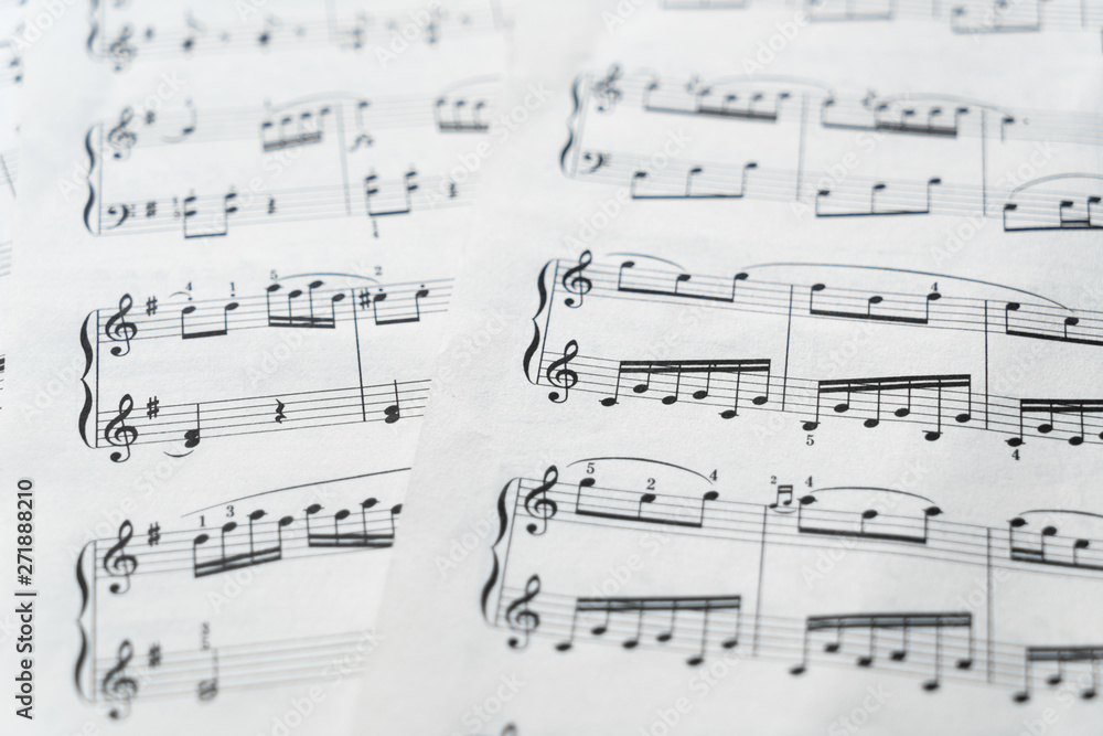 Foto de Music score in black and white do Stock | Adobe Stock