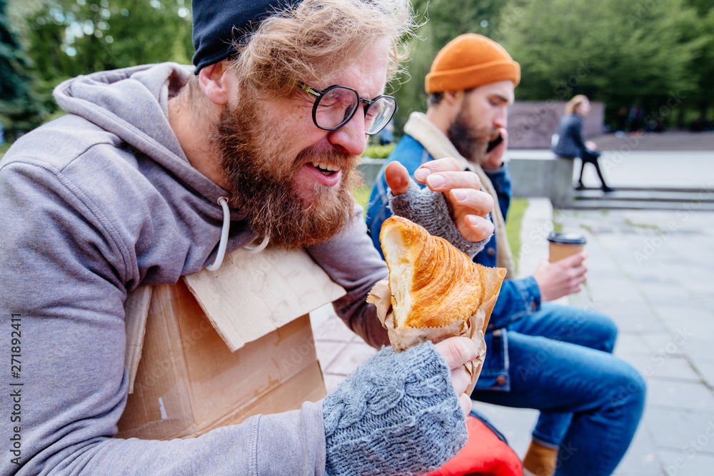 Crying Homeless People