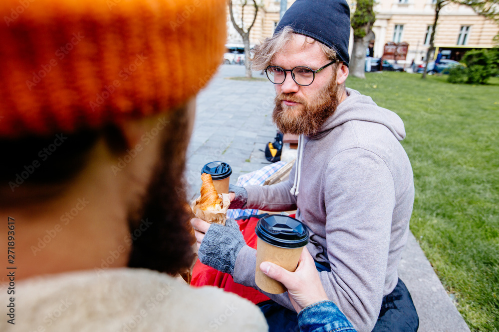 Hand Some Young Man Homeless