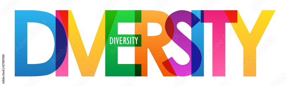 DIVERSITY rainbow vector typography concept banner Stock Vector | Adobe ...
