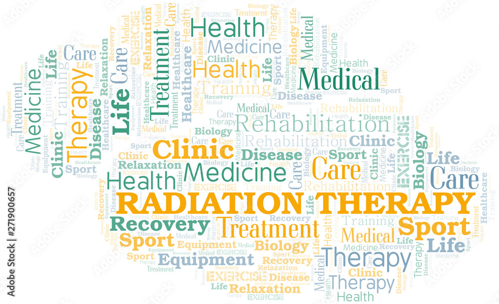 Radiation Therapy word cloud. Wordcloud made with text only. Stock ...