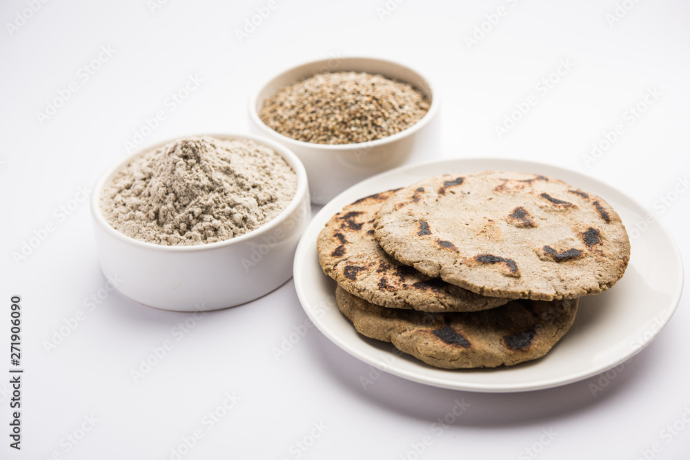 bajra / sorghum ki roti or pearl millet flat bread Stock Photo | Adobe ...