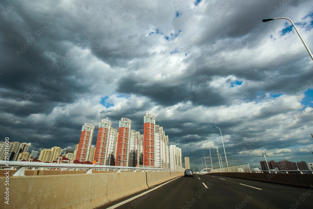 Tianjin Binhai New Area - September 30, 2018, passing the Tianjin ...