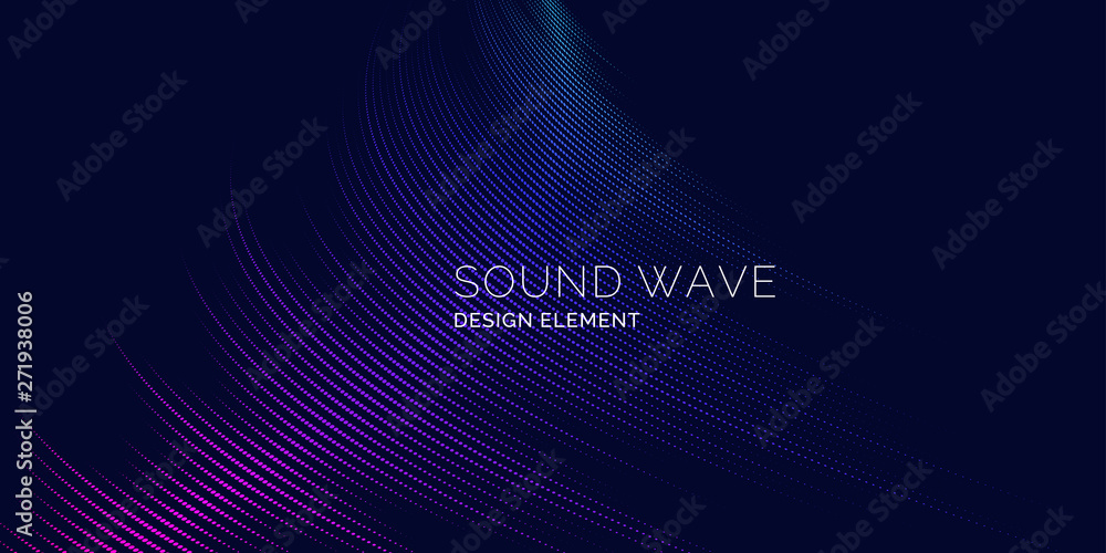 Sound wave. Vector illustration on dark background Stock Vector | Adobe ...