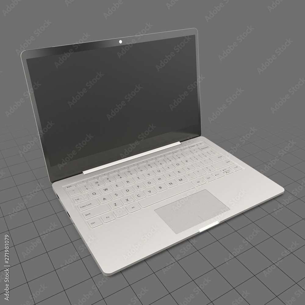 Open laptop Stock 3D asset | Adobe Stock