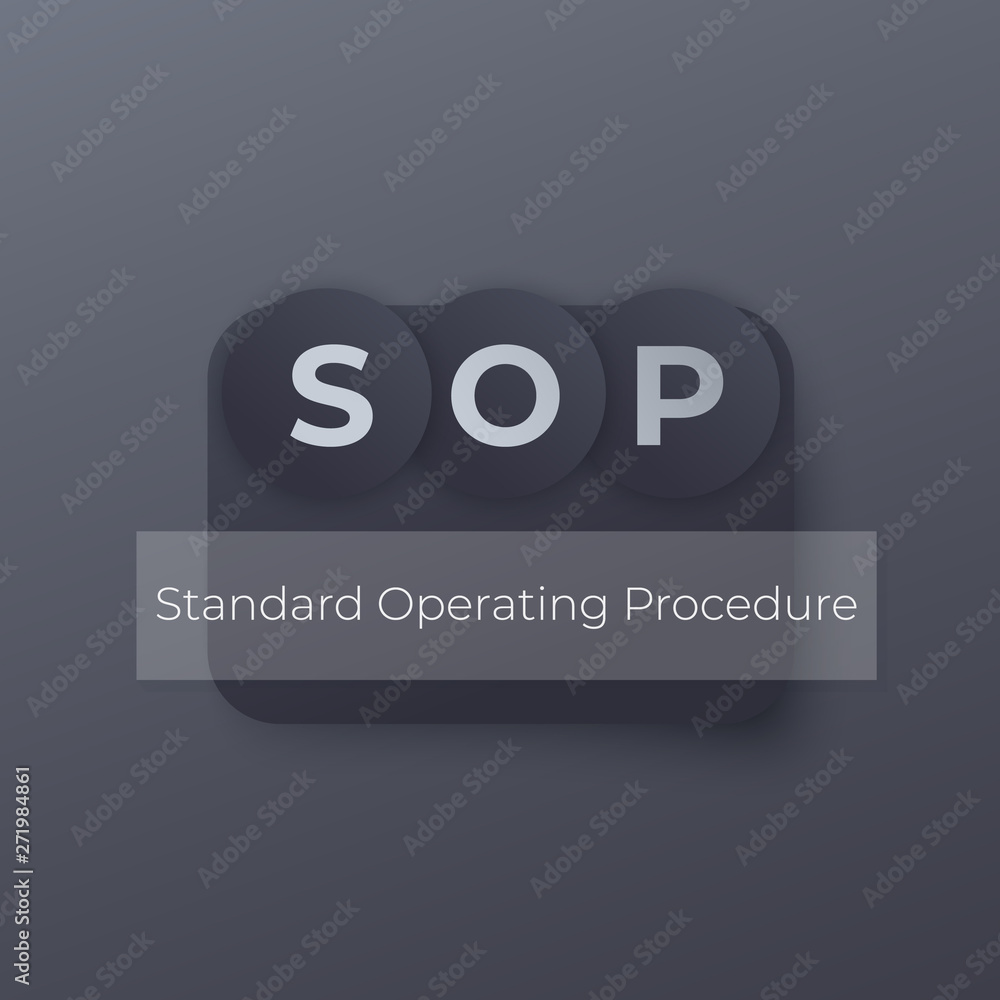 SOP Standard Operating Procedure, vector concept Stock Vector | Adobe Stock