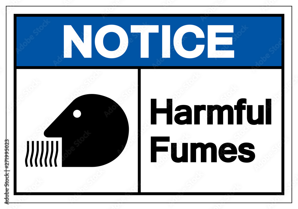 Notice Harmful Fumes Symbol Sign, Vector Illustration, Isolate On White ...