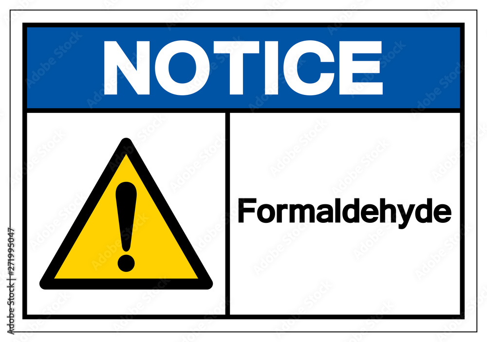 Poster Notice Formaldehyde Symbol Sign, Vector Illustration, Isolate On ...