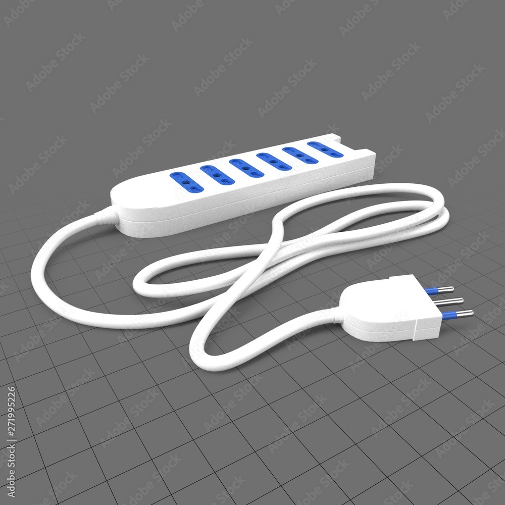 Power strip Stock 3D asset | Adobe Stock