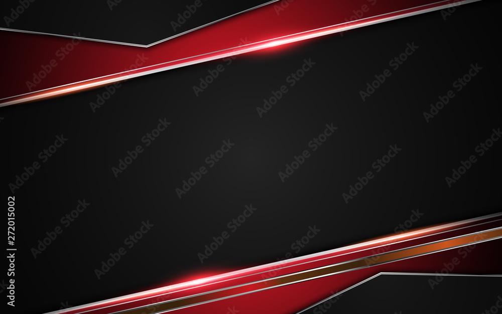 metallic red black frame layout design tech innovation concept abstract ...