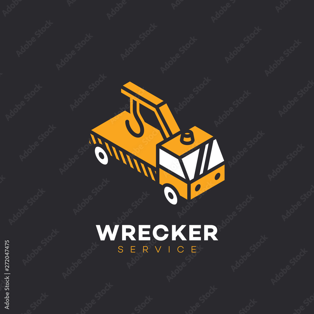 Wrecker service logo Stock Vector | Adobe Stock