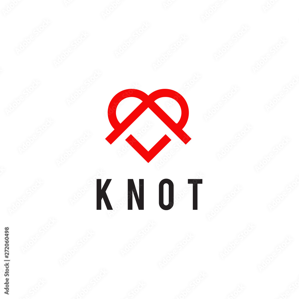 Knot love logo design vector template Stock Vector | Adobe Stock