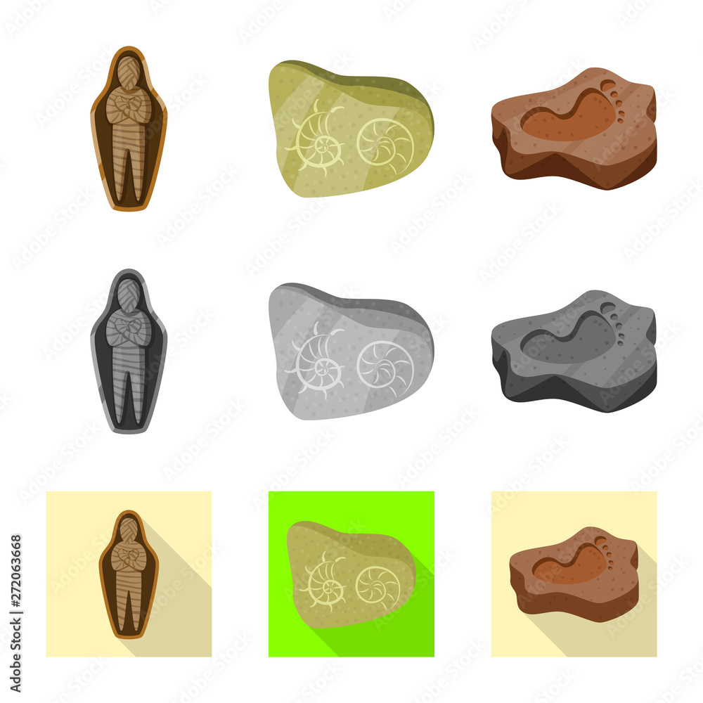 Vector design of story and items symbol. Set of story and attributes ...