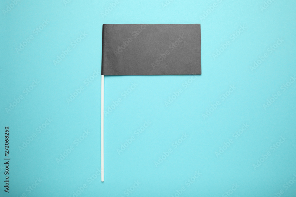Little black flag mockup for advertising and design. Empty banner ...