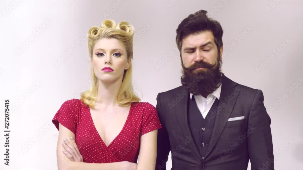 Retro hipster romantic love couple - funny face - vintage industrial ...