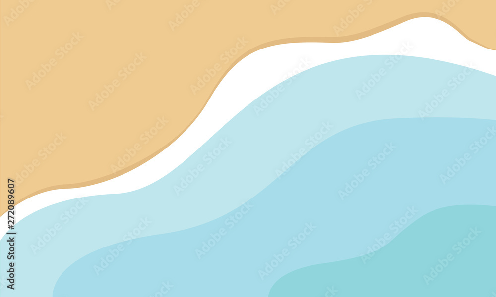 cartoon beach background Stock Vector | Adobe Stock