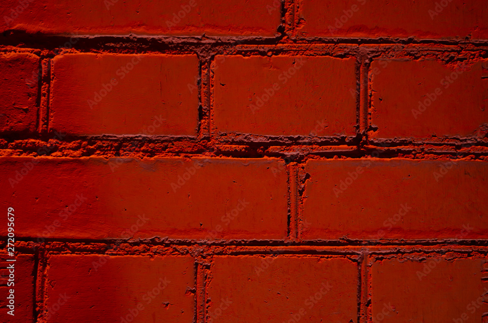 Dark red brick wall of the house. Background. Stock Photo | Adobe Stock