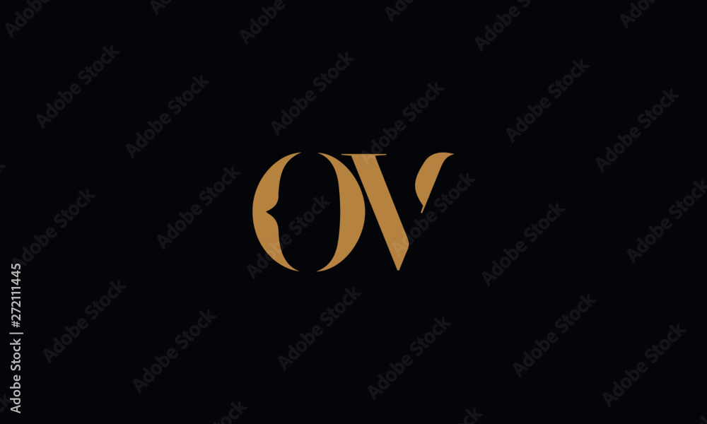 OV logo design template vector illustration Stock Vector | Adobe Stock