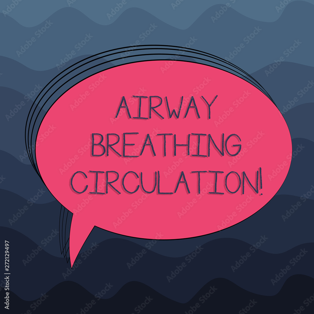 Word writing text Airway Breathing Circulation. Business concept for ...