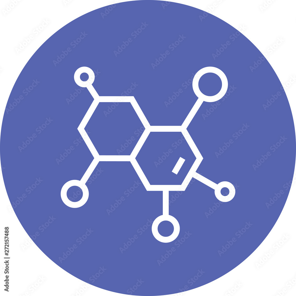 Chemical Compound Molecular Outline Icon Stock Vector | Adobe Stock