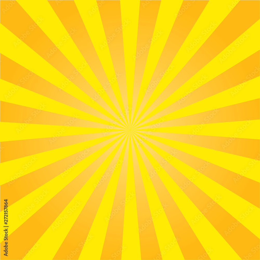 Yellow sun rays. Radial retro background. vector eps10 Stock Vector ...