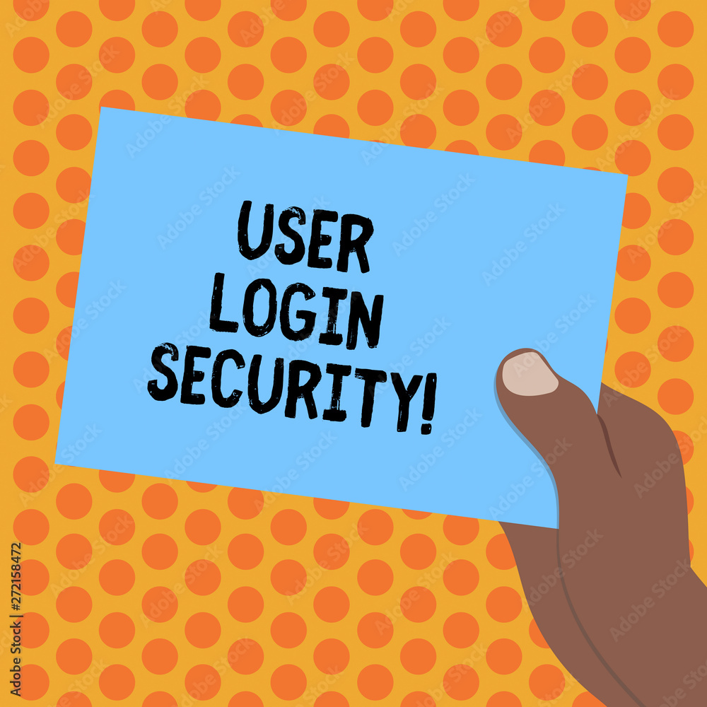 Writing note showing User Login Security. Business photo showcasing set ...