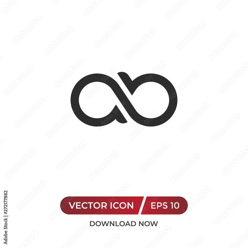 AB logo concept isolated on white background Stock Vector | Adobe Stock