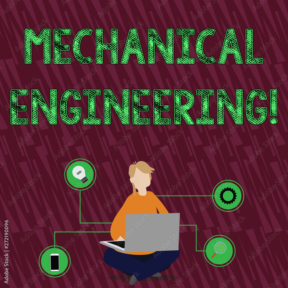Handwriting text Mechanical Engineering. Conceptual photo Concerned ...
