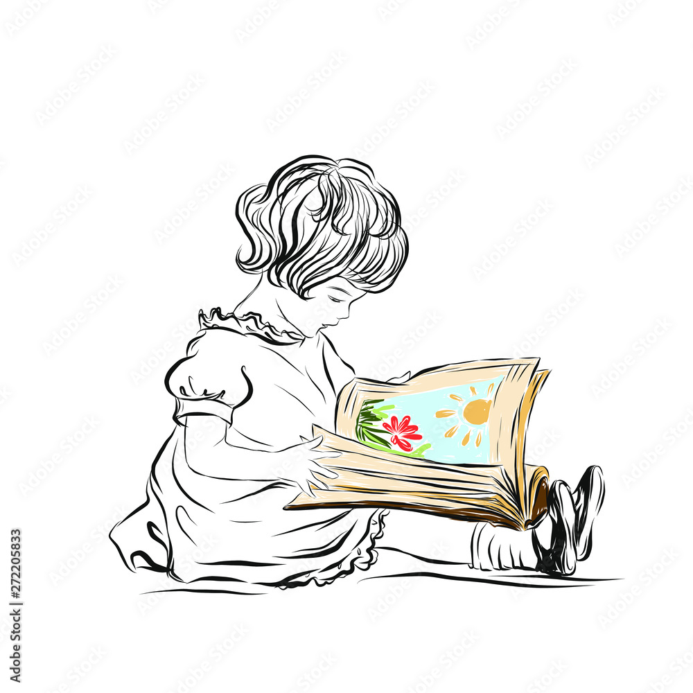 Little Girl Reading