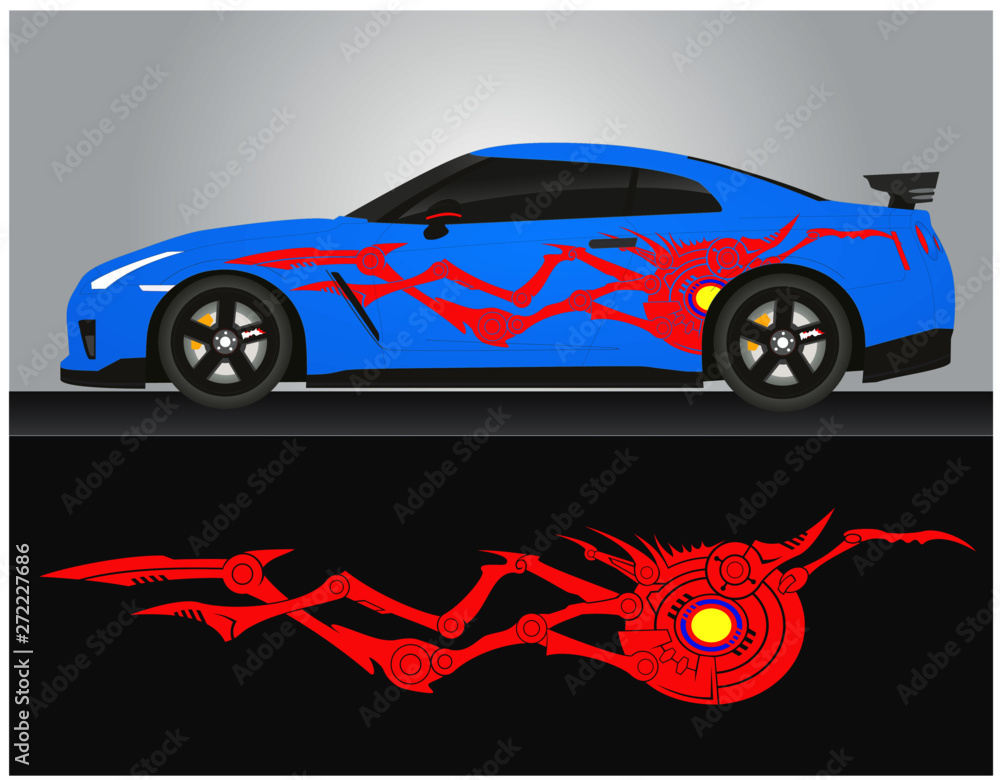 Vinyls sticker Decals for body blue Car truck mini bus modify ...