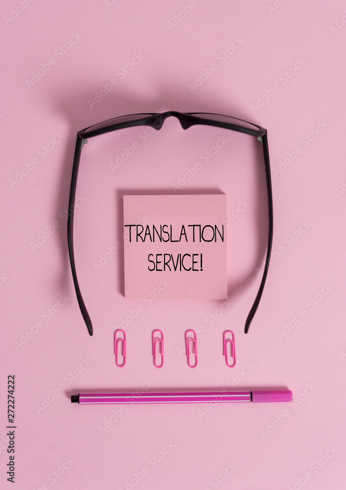 Handwriting text Translation Service. Conceptual photo the Equivalent ...