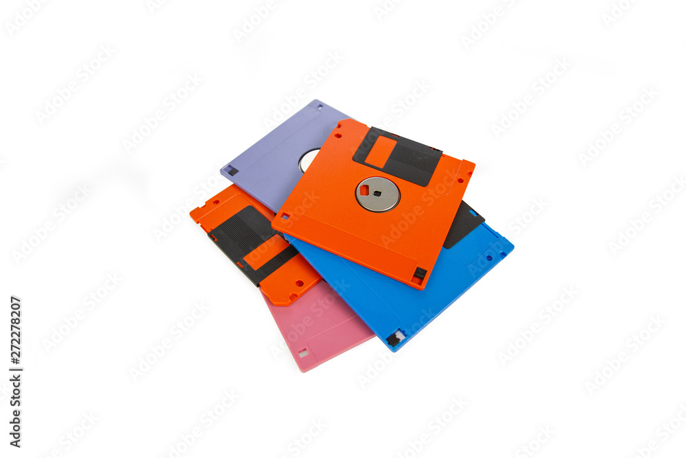 A floppy disk , also called a floppy, diskette isolated white ...