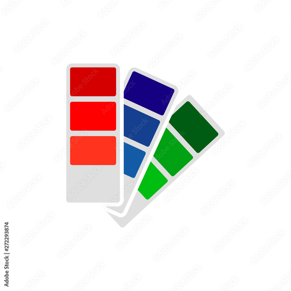 Color palette guide icon. Sample colors catalog. Vector. Stock Vector ...