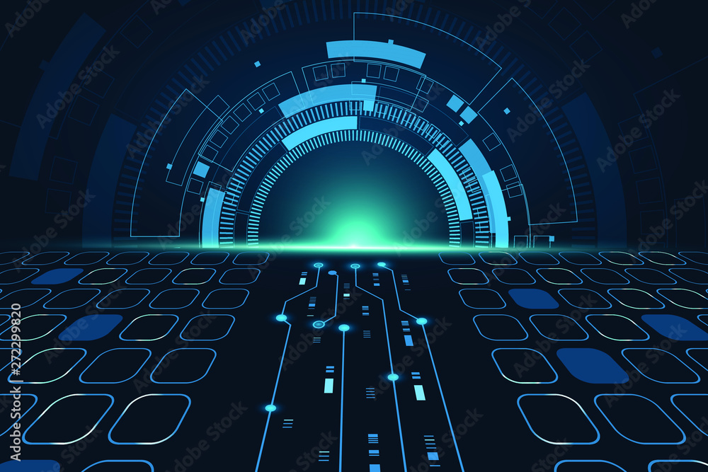 Vector Futuristic Science technology concept , Exchange Big data ...