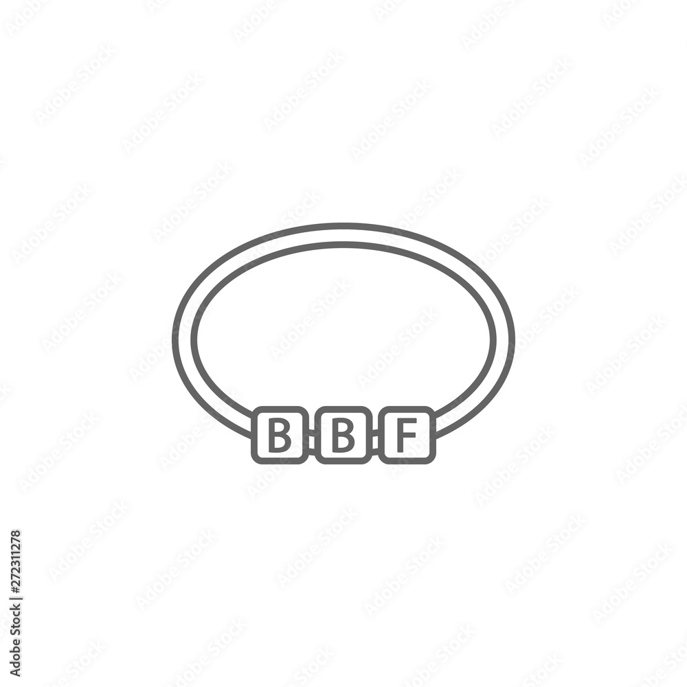 bracelet bff friendship outline icon. Elements of friendship line icon ...