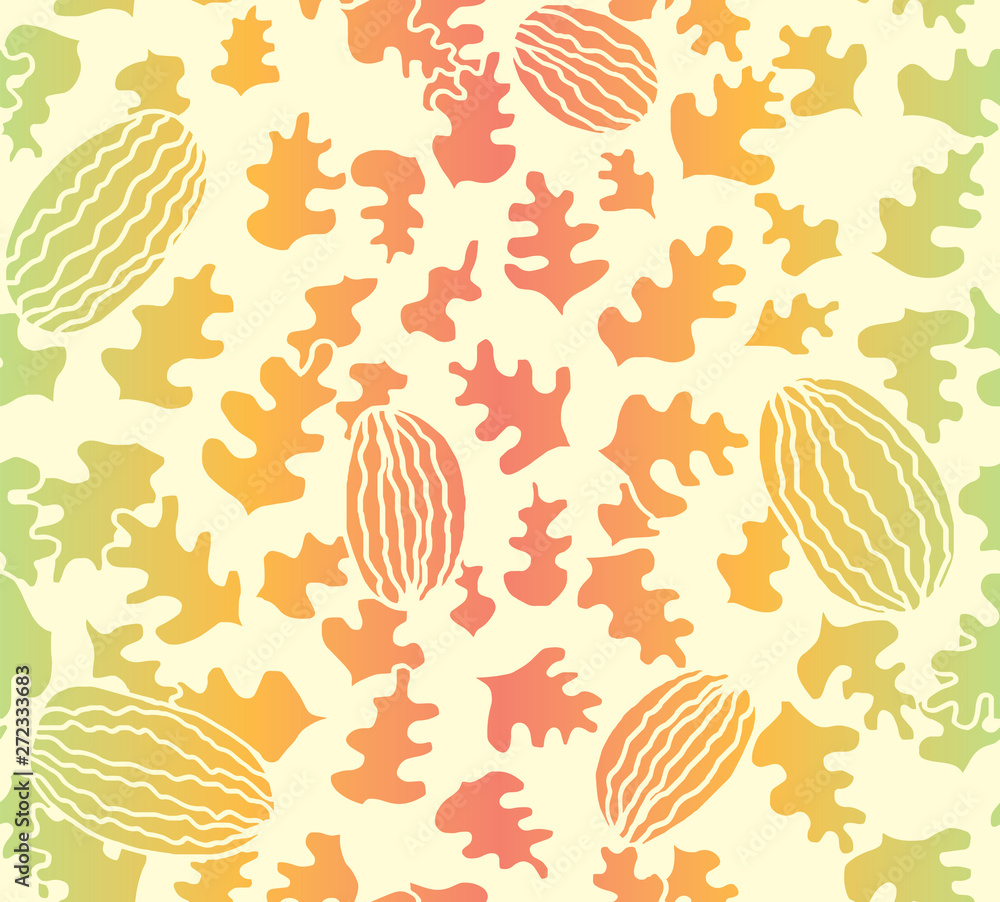 Colorful simple and abstract watermelon seamless pattern in summer ...