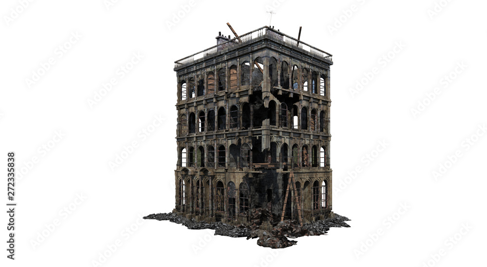 Building ruins Stock Illustration | Adobe Stock