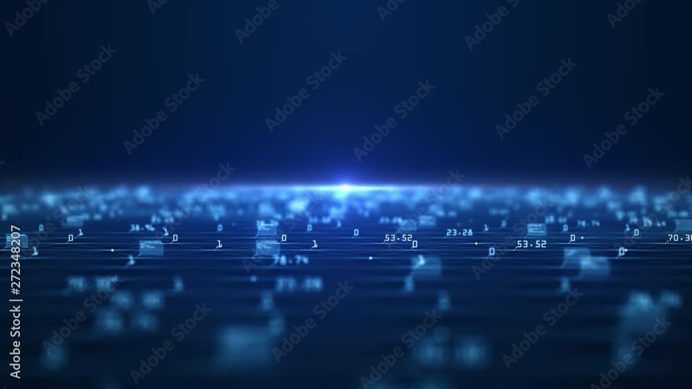 Big data visualization concept. Machine learning algorithms. Analysis of information. Technology ...